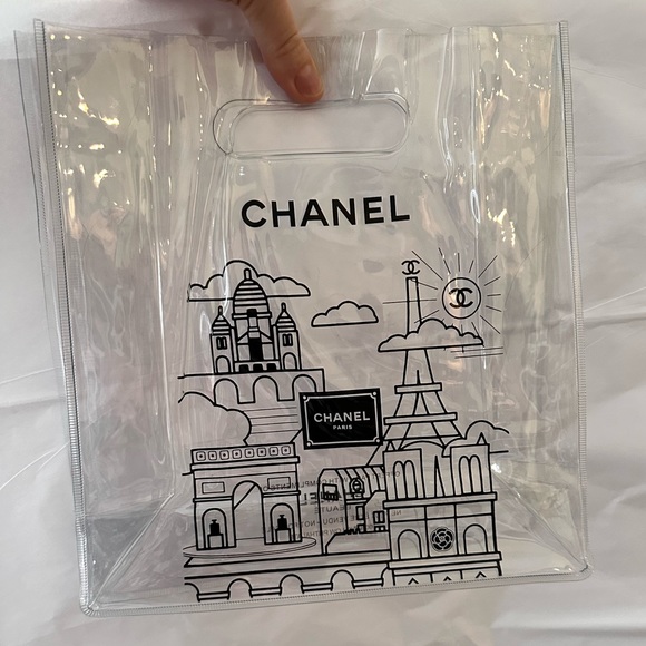 CHANEL | Bags | New Coa Incl Chanel Beaut Clear Pvc Tote | Poshmark